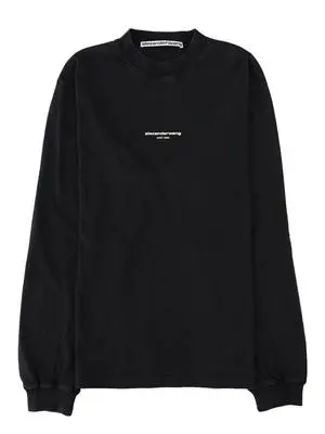 Alexander Wang Long Sleeve Logo T-shirt - Black