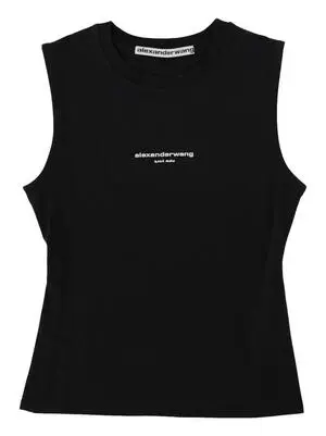 Alexander Wang Cotton Stretch Tank Top - Black