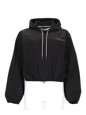 Alexander Wang Hooded Jacket With Logo - Black