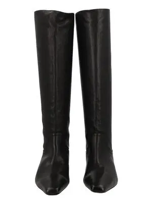 Paris Texas Leather Knee-high Boots - Black