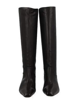 Paris Texas Leather Knee-high Boots - Black
