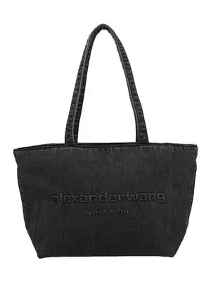 Alexander Wang Medium Tote Bag In Denim - Blue