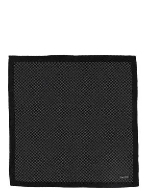 TOM FORD Fazzoletto Da Taschino Con Bordo Tono Su Tono - Black