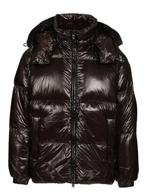 DIESEL® DIESEL Quilted Taslan Down Jacket With ViralOff® Treatment And Drawstring Hem Black