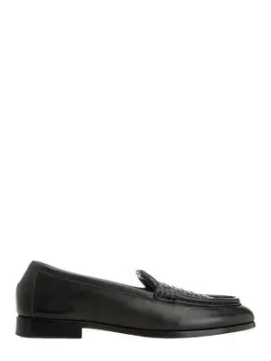 Bottega Veneta Silenzio Loafers With Intrecciato Detail - Black