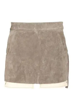Rick Owens Rick Owens "Taglianebbia" Leather Mini Skirt Green