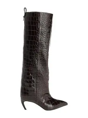 ATTICO THE ATTICO Lea Croc Effect Knee High Boots