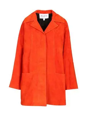 Alaïa Trapeze Coat - Red