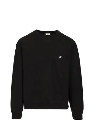 Celine Crew Neck Sweatshirt - Black