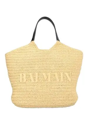 Balmain Crochet Shopper Bag - Cream