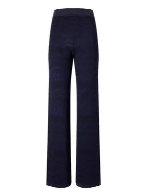 Missoni Crochet-knit Straight-leg Pants - Blue