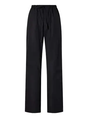 Phoebe Philo Cotton Straight-leg Drawstring Pants - Black