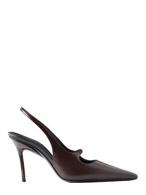 Alaïa Drop 90 Slingback Pumps - Brown