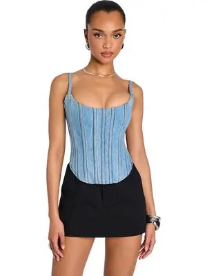 Retrofete Marishka Denim Corset Top - Bleeker
