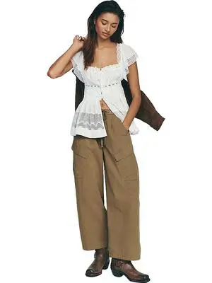 WHITEROOM + CACTUS Ridley Cotton Utility Pants - Olive