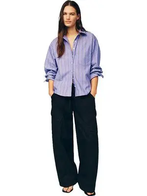 WHITEROOM + CACTUS Ridley Cotton Utility Pants - Washed Black