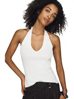 Maeve Halter Sweater Tank Top - Ivory