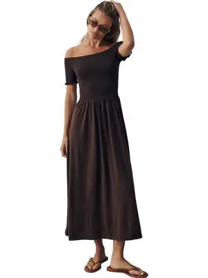 NATION LOS ANGELES Vivian Midi Dress - Brown