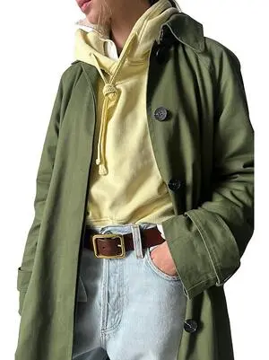 Avec Les Filles Long Trench Coat - Moss
