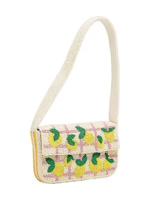 Anthropologie Beaded Shoulder Bag - Lemon