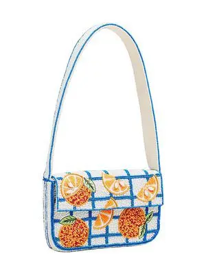 Anthropologie Beaded Shoulder Bag - Orange