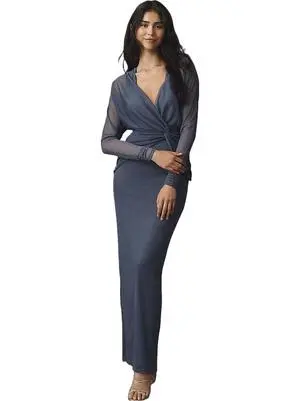 BLACK HALO Black Halo Aurora Long-Sleeve Gown