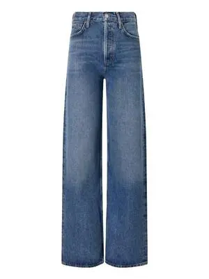 AGOLDE Ren Long High-rise Wide-leg Jeans - Blue