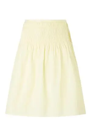SIR. Rochelle Pintuck Cotton Midi Skirt - Yellow