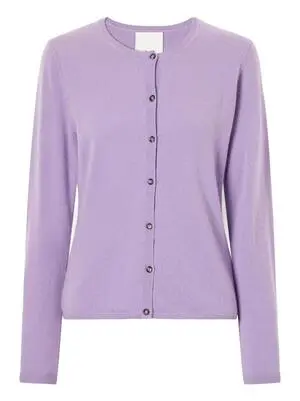 ALLUDE Cashmere Cardigan - Purple