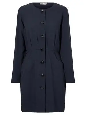 BLAZÉ MILANO Luna Friesian Crepe Mini Dress - Blue