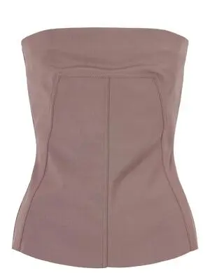 Rick Owens Strapless Wool-blend Bustier Top - Grape