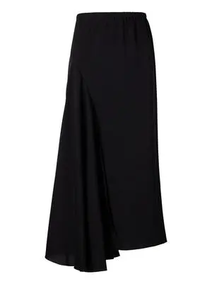 Sharon Wauchob Asymmetric Duchesse-satin Midi Skirt - Black