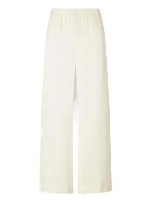 Theory Satin Wide-leg Pants - Yellow