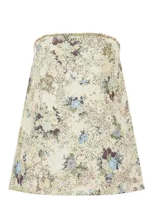 ALEMAIS Whitney Strapless Floral-jacquard Bustier Top - Multi