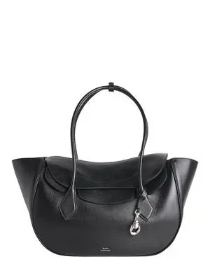 Polo Ralph Lauren Large Leather Shoulder Bag - Black