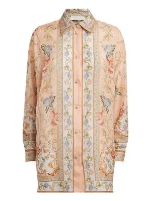 Zimmermann Roselight Silk Shirt - Pink