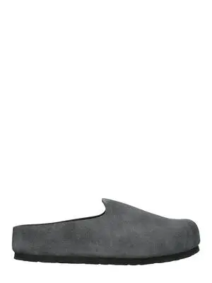 BIRKENSTOCK Suede Amsterdam Clogs - Grey