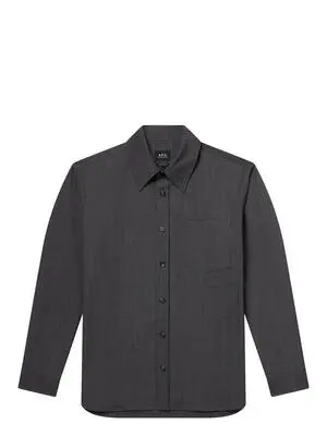 A.p.c. Malaury Recycled Poplin Shirt - Gray
