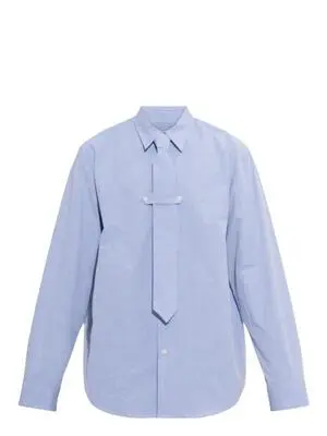 Dries Van Noten Collared Long-sleeved Shirt - Blue