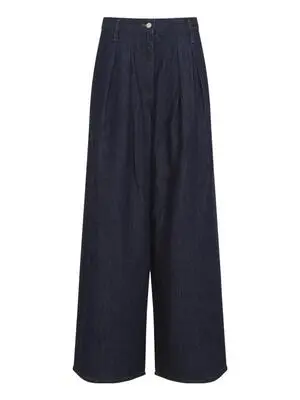 DRIES VAN NOTEN Dries Van Noten Wide Leg Pleated Jeans
