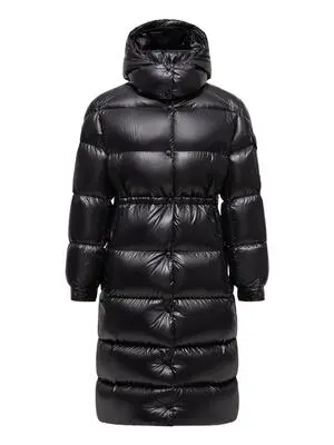 Moncler Cavettaz Hooded Long Down Jacket - Black