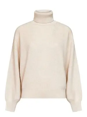 Brunello Cucinelli Ribbed-knit Roll-neck Sweater - Ivory