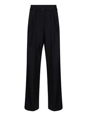 Dries Van Noten Straight-leg Pleated Trousers - Black