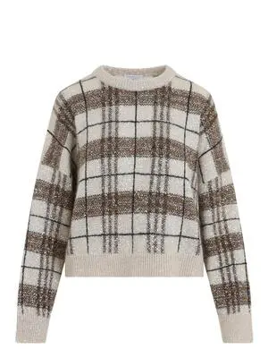 BRUNELLO CUCINELLI Brunello Cucinelli Checked Knitted Sweater