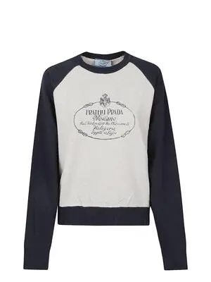 Prada Cotton Crew-neck Sweatshirt - Black
