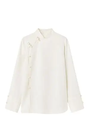 RÓHE Frog-fastening Wide-cuff Blouse White
