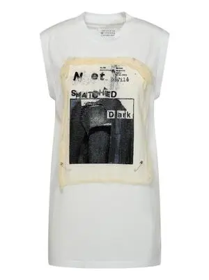 MAISON MARGIELA Maison Margiela Graphic Printed Sleeveless T-Shirt