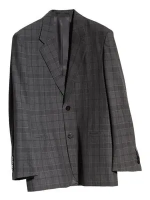 Gucci Checked Fine Wool Jacket - Gray/beige