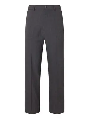 A.p.c. Dylan Straight-leg Grain De Poudre Trousers - Gray