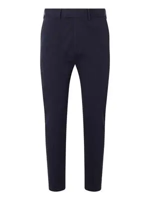 TOM FORD Tapered Cotton-blend Twill Trousers - Navy